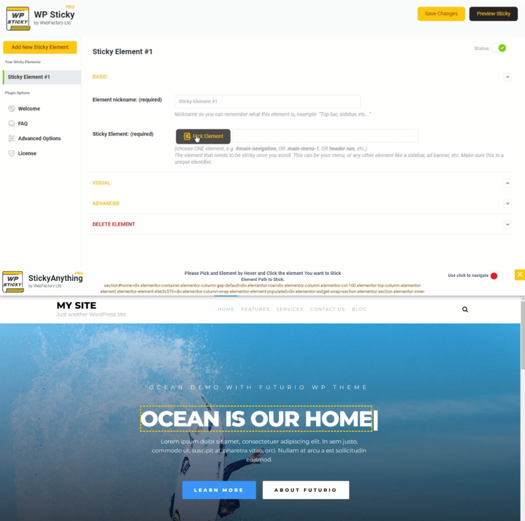 How to create a sticky menu in WordPress